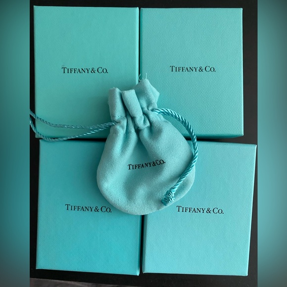 Tiffany & Co. | Jewelry | 4 Tiffany And Co Boxes Velvet Pouches Extra ...